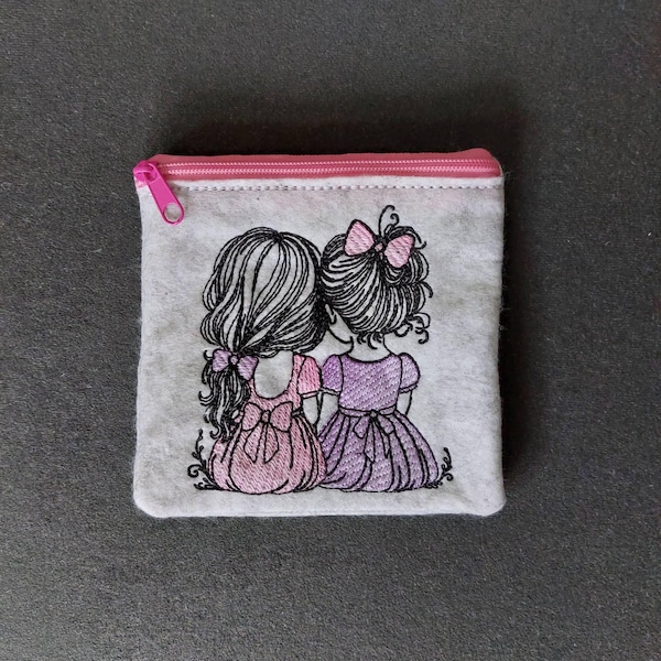 Girls Embroidery Design, Best Friends Girlfriends and Kids Motif ...