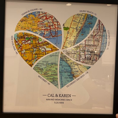 Personalized Milestones Map™ Housewarming Gift, Moving Gift 3-13 ...