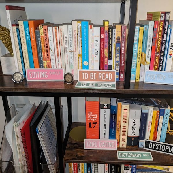 Library Sign, Bookshelf Sign, Book Sign, Gift for Book Lover, Bookish ...