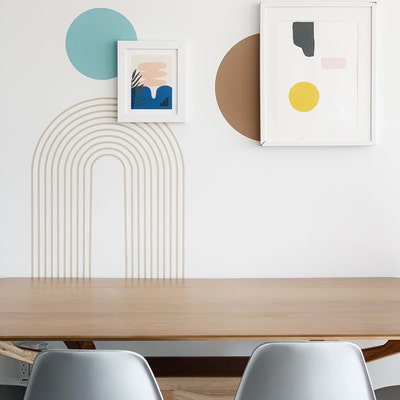 Boho Colorblock Wall Decals Removable Wall Stickers, Abstract Modern ...