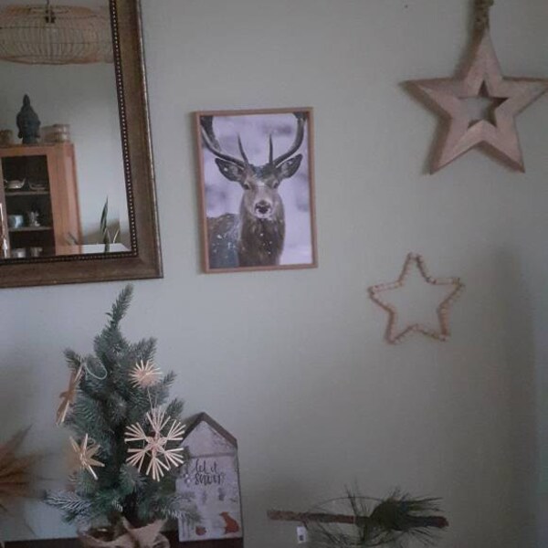 Cow With Flower Wreath Poster, Animal Portrait in the Style of an Oil ...