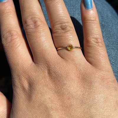 Topaz Ring November Birthstone Ring Gold, Silver or Rose Gold Dainty ...