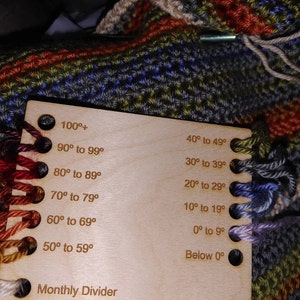 Personalized Temperature Blanket Color Chart 2024 Temperature Blanket ...