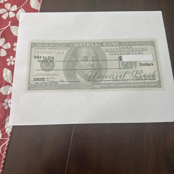 Manifestation Check Printable Cheque Law of Attraction Vision Board ...