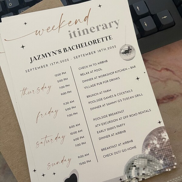 MARCIA | Last Disco Bachelorette Weekend Itinerary | Retro Disco ...