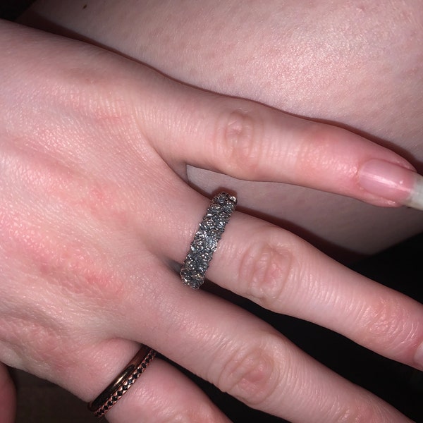 925 Sterling Silver Rose Ring, Rose Diamond Ring, Flower Pattern Ring ...