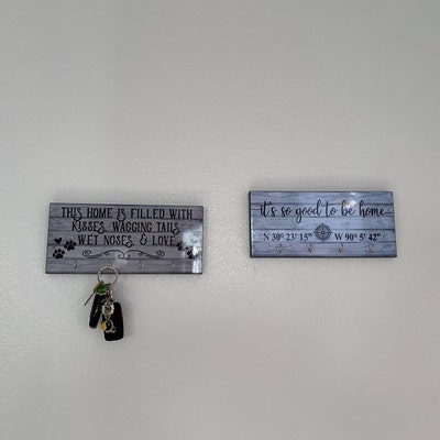 Personalized Key Ring Holder, Quote Key Holder, Wagging Tails Wet Noses ...