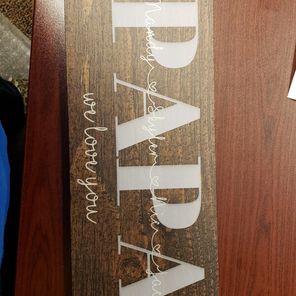 Dad Sign, Father's Day Gift, Rustic Wood Dad Sign, Family Wall Sign ...