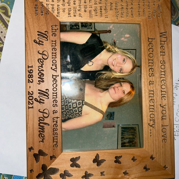 Personalized Memorial Frame | When Someone You Love Becomes a Memory ...