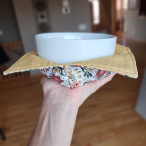 Bowl Cozies Set Sage Floral, Reversible, Boho, Soup Bowl Cozy, Set of 2 ...