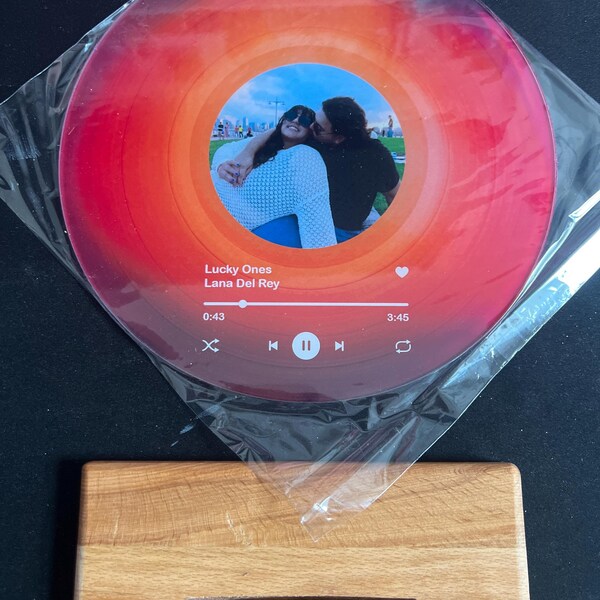 Personalized Vinyl Record With Photo Acrylic Song Plaque Anniversary ...
