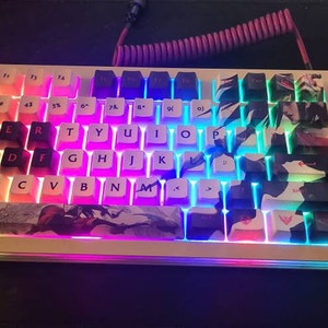 KDA All Out Seraphine Seraphine Superstar Lol Series Keycap Set, 127 Keys PBT for Mechanical ...