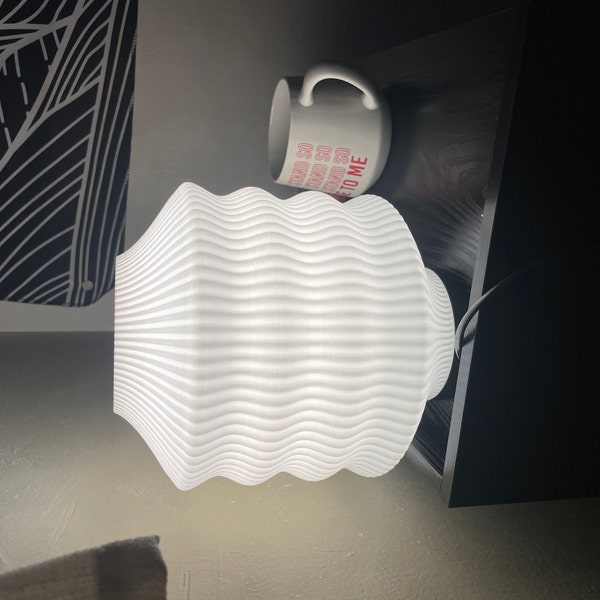 Curvy Lamp - 3D Printed Aesthetic Table Lamp - Cozy Bedroom/living Room ...