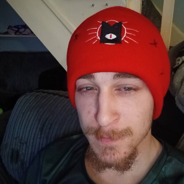 Cult of the Lamb Embroidered Beanie Hat, Lamb and Goat, Indie Video ...