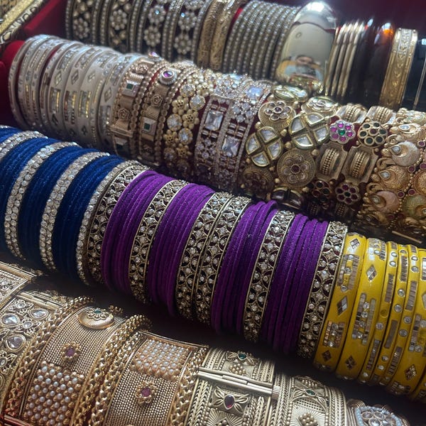 4 Rods Large Royal Gold Bangle Box With Window Pattern Girls and Women ...