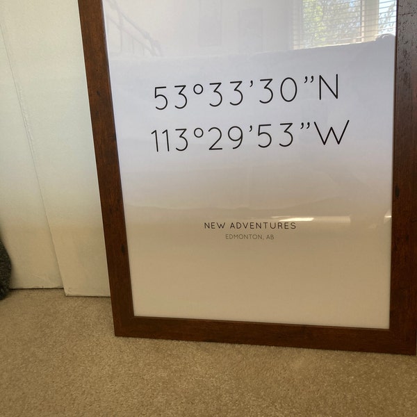 Minimalist Coordinates Print, Custom GPS Coordinates Location ... Minimalist Coordinates Print, Custom GPS Coordinates Location ...