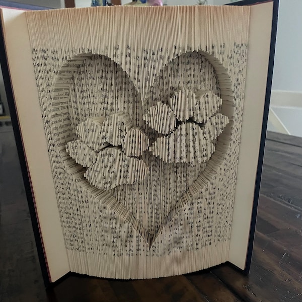 Heart Book Folding Pattern + Cuts: Plus Free Printable Downloads (pdf ...