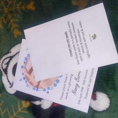 Personalized Teacher Forget Me Not Seed Gift, End of Year Teacher Gift ...