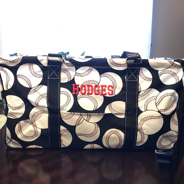 Monogrammed Large Baseball Utility Tote Bag - Etsy