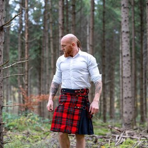 Men's Scottish Blue Wool Argyle Kilt Jacket With 5 Button Vest 17th ...