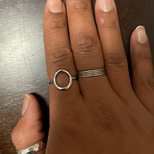 Karma Ring, Open Circle O Ring, Open Circle Ring Silver, 925 Sterling ...