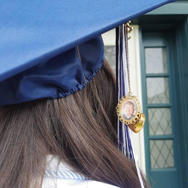 Personalized Graduation Memorial Photo Charm | Custom Cap Tassel ...