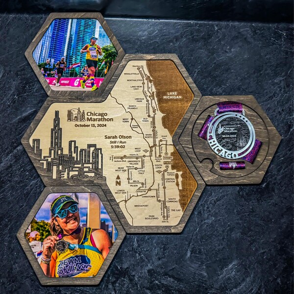 World Marathon Majors Finisher Medal Display Holder With Full ...