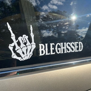 Rock on Skeleton Hand Decal, Metal Decal, Rock Decal, Skeleton, Skull ...