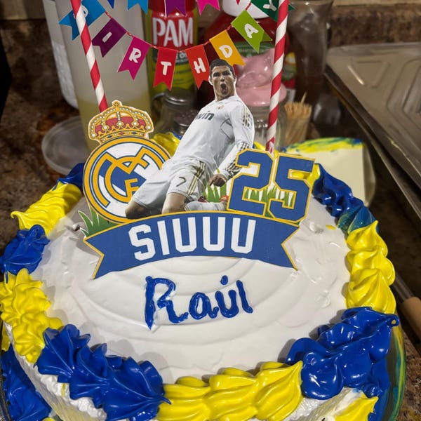 Soccer Cake Topper |ronaldo Cake Topper | Football Cake Topper ...