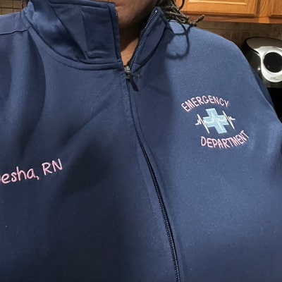 Nurse Jacket Emergency Department Nurse Jacket RN Zip Sweatshirt Nurse ...