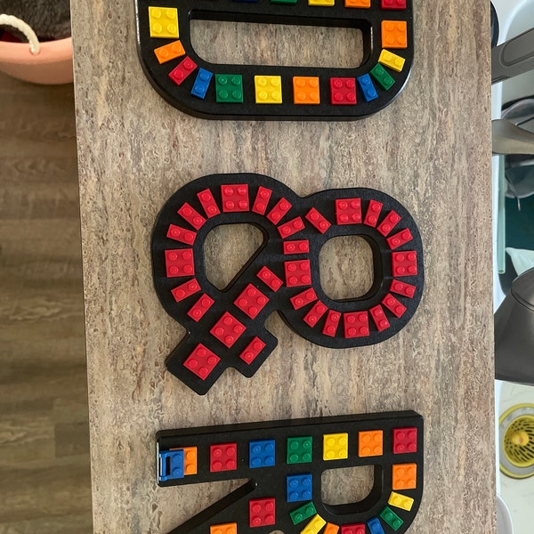 Black "brick Script" Wall Letters, Embedded With Real Bricks. - Etsy