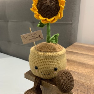 Crochet Sunflower in a Pot PATTERN Amigurumi Crochet - Etsy