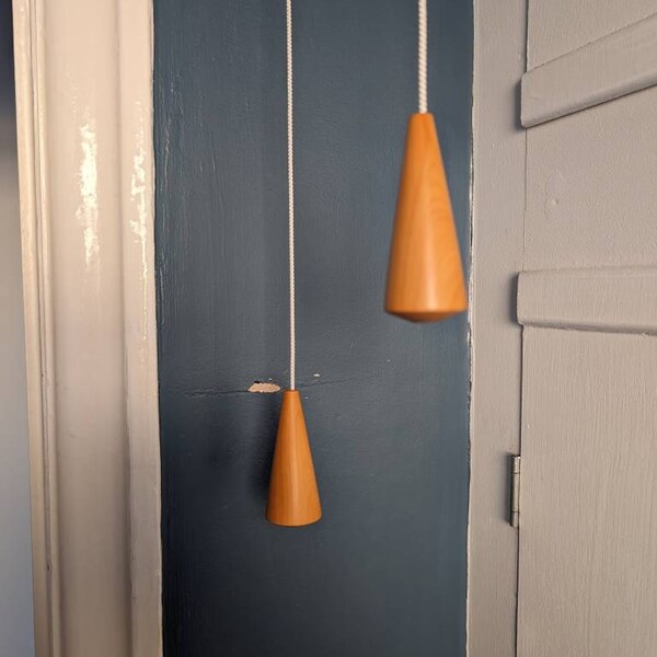 Wooden Light Pull / Cord Pull Handmade From Irish Laburnum, Bathroom ...
