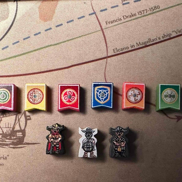 LORDS of WATERDEEP Meeples Upgrade Kit Stickers Free Scoundrels of Skullport Decals Kit Premium ...