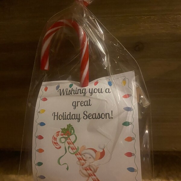 Candy Cane Pen With Tag, Kids Stocking Stuffer, Christmas Stocking ...