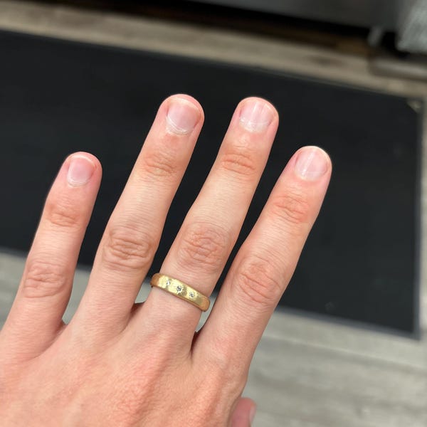 Earthen Rings. Organic High Dome Sandcast Stacking Rings. - Etsy