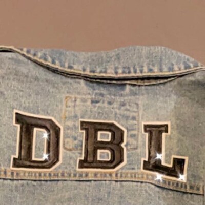 Black White 3D Letter Patch Patches Iron on / Sew on Alphabet ...