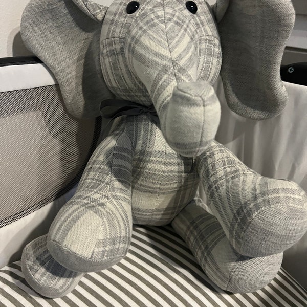 Memory Elephant // Keepsake Elephant // Custom Order Stuffed Elephant ...
