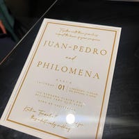 PERSONALİZE Invitation With Stamp, Acrylic Wedding Invitation With Rsvp ...