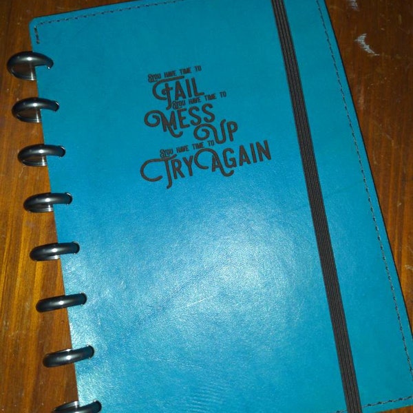 Discbound Leather Planner Cover, Personalized Planner Cover, Classic ...