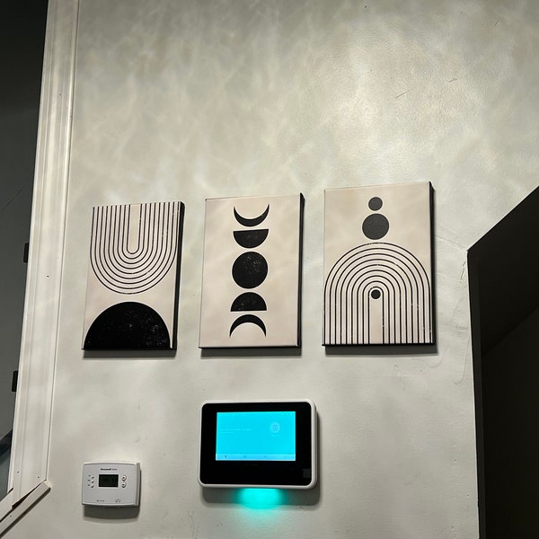 Boho Art Prints, Black and White Abstract Geometric Poster, Digital Art ...