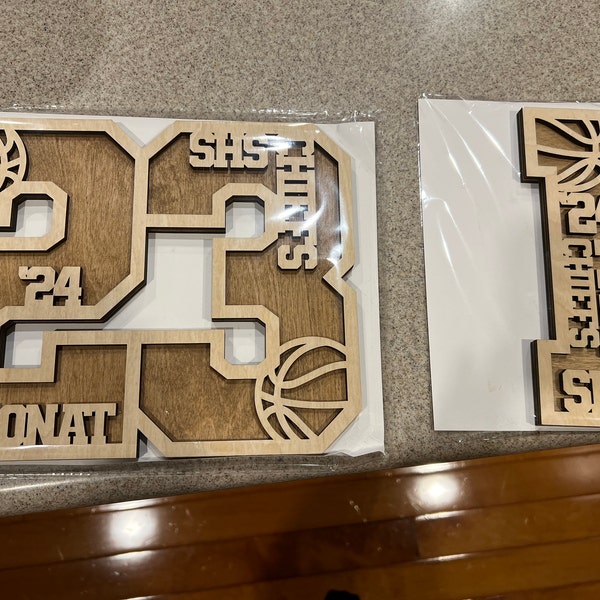 Custom Senior Athlete Number, Sports Number Wood Cutout, Custom Sports ...