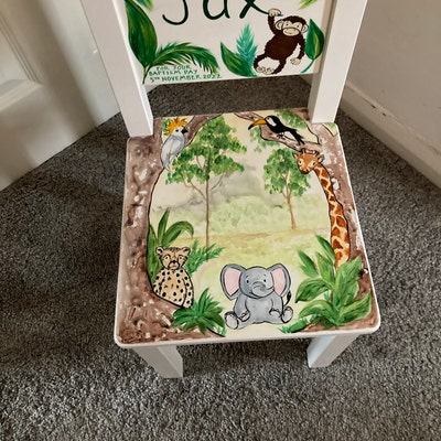 Personalised Boys Chair Hand-painted Childrens Furniture - Etsy UK