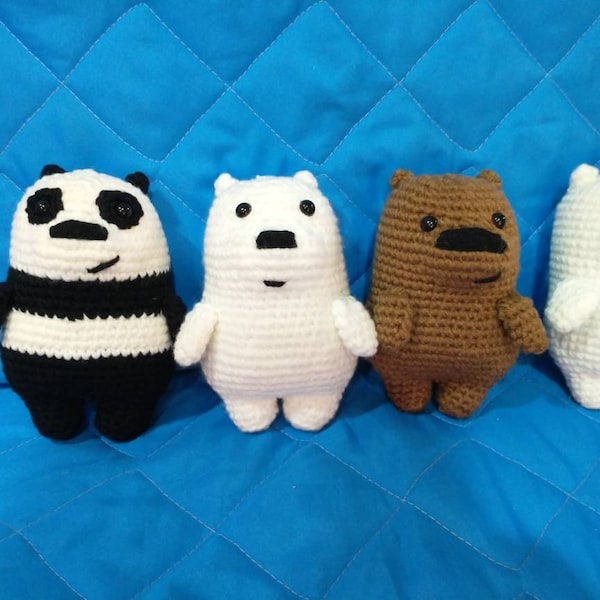 Crochet Pattern: We Bare Bears Inspired Baby Bear - Etsy