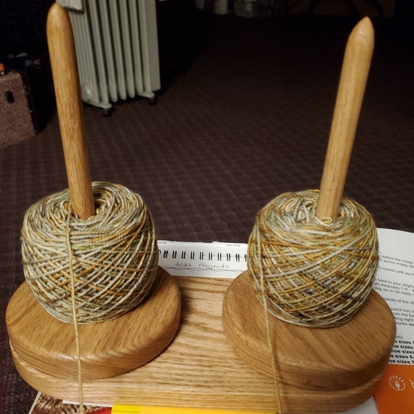 Yarn Holder, Handmade, Yarn Spinner, Yarn Caddy, Yarn Spindle, Yarn ...