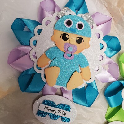 Monster Inc Baby Mikey Shower Corsage, Sully Corsage, Mikey Baby Shower ...