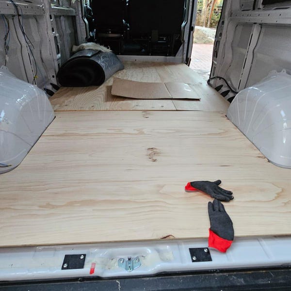 VW CRAFTER DXF Floor Template-l3/ Lwb-4wd-type From 2017- Ply Lining ...