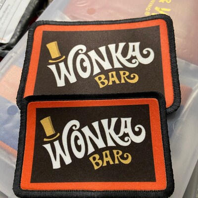 Willy Wonka Patch Charlie and the Chocolate Factory Patch Wonka Bar Patch Golden Ticket Patch ...