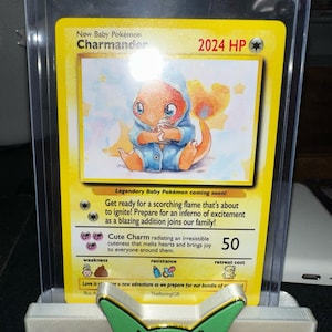 Pokemon Pregnancy Card Pikachu and Charmander Design Custom Pokemon ...