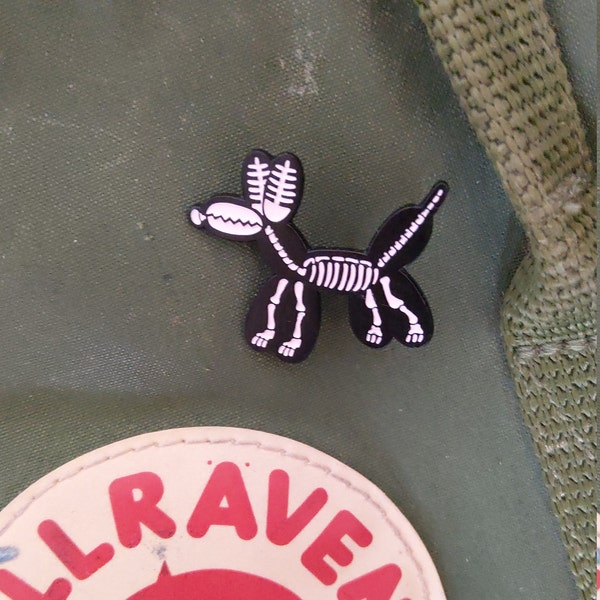 Balloon Animal Skeleton Enamel Pin // Occult/ Halloween/bones Lapel Pin ...